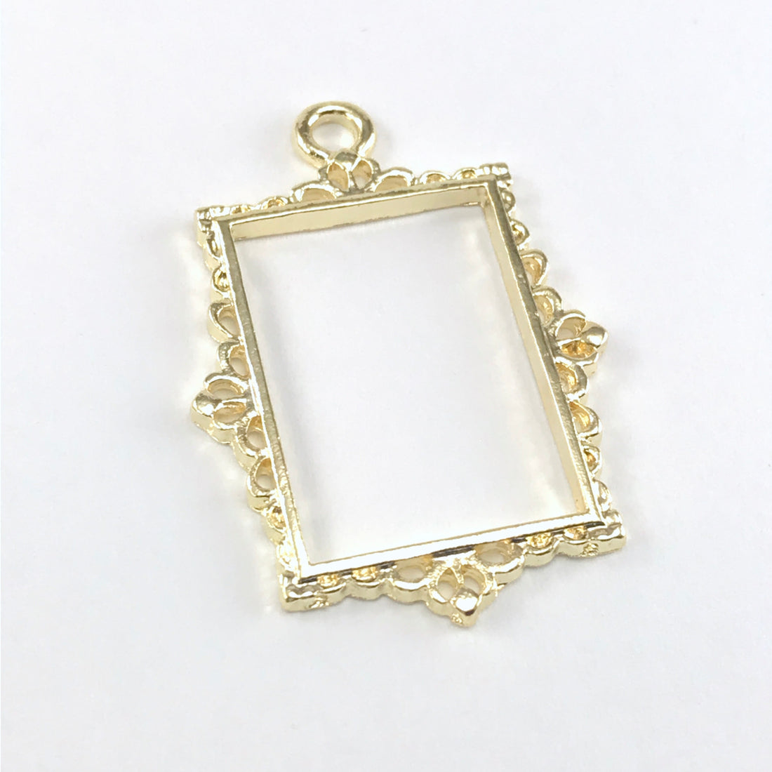 Rectangle Frame Shape Open Back Bezel Pendants For Resin Making, 39mm ...
